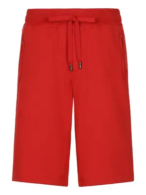 Dolce & Gabbana Dolce & Gabbana Jersey Jogging Shorts With Logo Tag Red