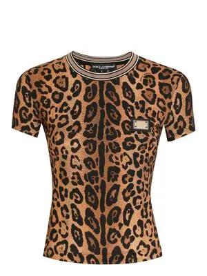 Dolce & Gabbana Leopard Short Sleeve T-shirt - Print