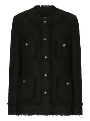 Dolce & Gabbana Single-breasted Tweed Jacket - Black