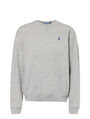 Polo Ralph Lauren Logo-embroidered Crewneck Sweatshirt - Dark Vintage Heather