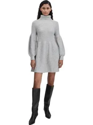 MADELEINE THOMPSON Wool-cashmere Mini Dress - Grey