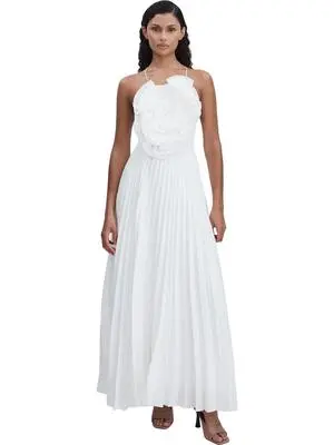 Acler Kingsford Satin Maxi Dress - Ivory