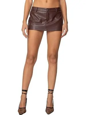 EDIKTED Frances Mini Skort - Brown