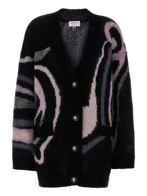 EMILIO PUCCI Embroidered Mohair-Blend Oversized Cardigan