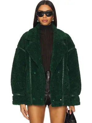 LAMARQUE Badu Faux Fur Jacket - Green