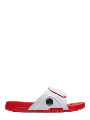 JORDAN Hydro 13 Retro History Of Flight Slides - White/metallic Silver/varsity Red