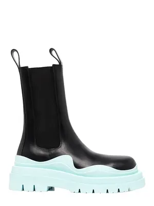 Bottega Veneta Tire Boots - Black/pale Blue