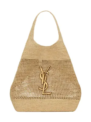 Saint Laurent Saint Laurent Icare Maxi Shopping Bag In Raffia Raffia