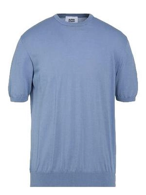 Alpha Studio Cotton Knit Sweater - Blue