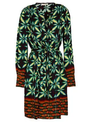 Ulla Johnson Daisy Printed Crepe Mini Dress - Green