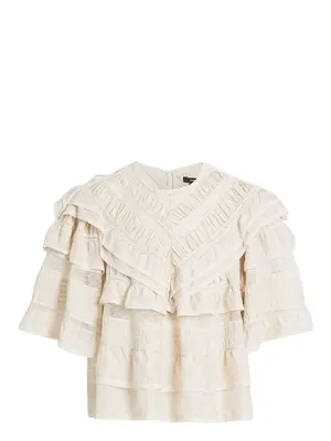 Isabel Marant Cielo Ruffled Blouse - Ecru