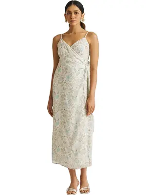 REISTOR Reistor Strappy Wrap Floral Dress