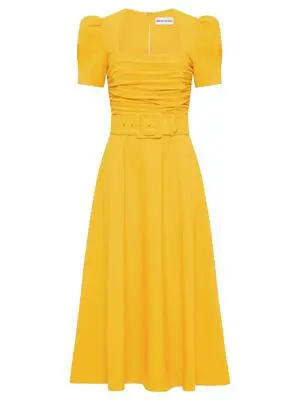 Rebecca Vallance Leona Midi Dress - Yellow