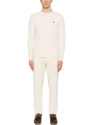 Lacoste Cable-knit Sweater - Neutrals