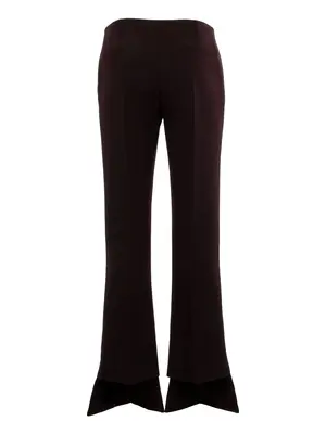 Chloé Wool Flared Trousers - Brown