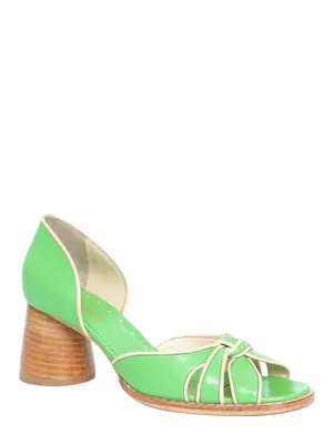 STUDIO CHOFAKIAN 65mm Leather Pumps - Green