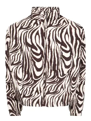 ERL Abstract Printed Turtleneck Jacket - Neutrals
