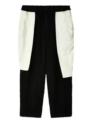 BLACK COMME DES GARÇONS Two-tone Trousers - Black