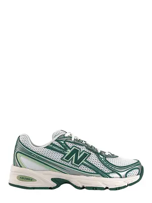 NEW BALANCE 740 V2 Logo-Embroidered Low-Top Trainers White Green