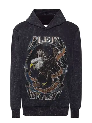 Philipp Plein Logo-embellished Hoodie - Black