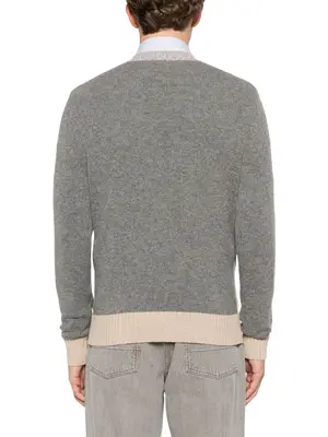 BALLANTYNE Argyle-intarsia Sweater - Grey