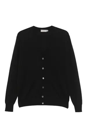 Canali Fine-knit Cardigan - Black