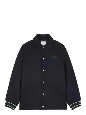 Maison Kitsuné Wool Varsity Jacket - Black