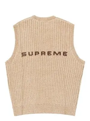Supreme Chenille Sweater Vest - Beige