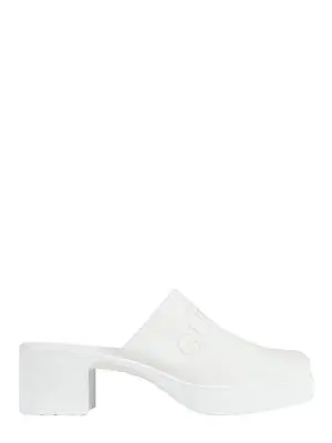 Gucci Rubber Embossed Logo Mule - White