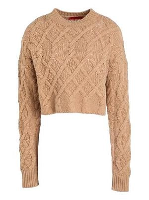 Max & Co. Cable-knit Sweater - Camel