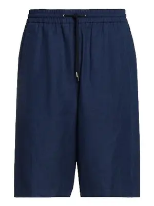 Giorgio Armani Hemp Bermuda Shorts - Blue