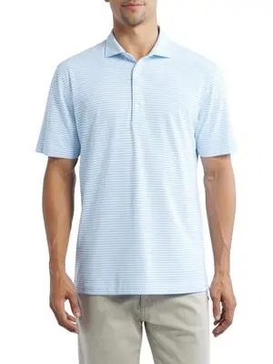 Johnnie-o Stetsons Stripe Performance Polo - Maliblu