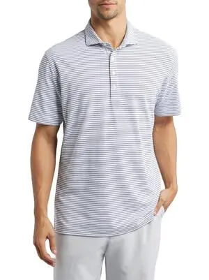 Johnnie-o Stetsons Stripe Performance Jersey Polo - Navy