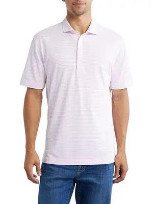 Johnnie-o Stetsons Stripe Performance Polo - Porto Pink