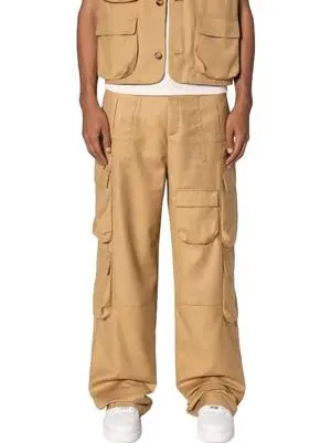 Mnml Bonded Cotton Gabardine Cargo Pants - Tan
