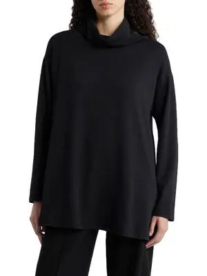 Eileen Fisher Eileen Fisher Cowl Neck Knit Top Black
