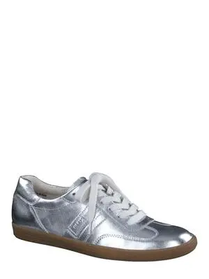 Paul Green Paul Green Zaria Low-Top Sneaker Aluminum Metallic Nappa
