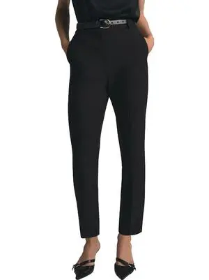 FAVORITE DAUGHTER High-waist Ankle Cigarette Pants - Black