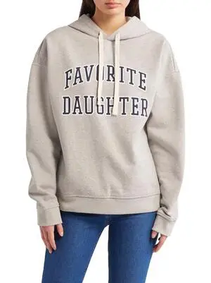 FAVORITE DAUGHTER Collegiate Graphic Hoodie - Heather Grey