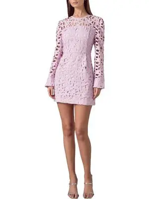 Endless Rose Floral Lace Mini Dress - Lilac