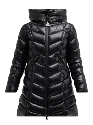 Moncler Marus Long Chevron-quilted Jacket - Black