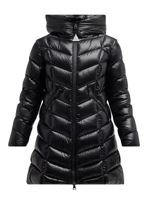 Moncler Marus Long Chevron-quilted Jacket - Black