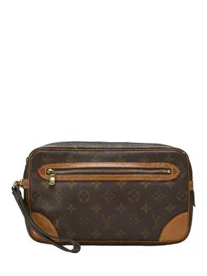 LOUIS VUITTON Monogram Canvas Marly Dragonne Wristlet - Brown