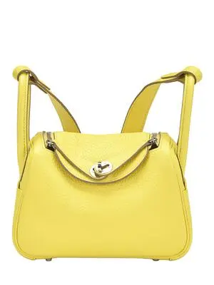 Hermès Clemence Lindy Mini Yellow