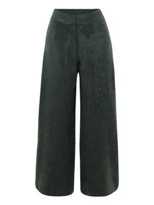 LISA YANG Ellery Brushed Cashmere Flared Pants - Green