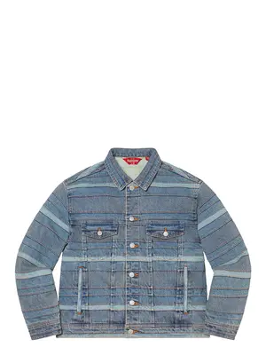 Supreme Layered Denim Trucker Jacket - Blue