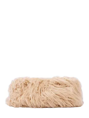 Dries Van Noten Faux Fur Clutch - Neutrals