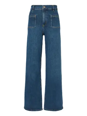 FRAME Le Slim Palazzo High-rise Wide-leg Jeans - Blue