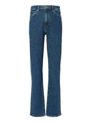 FRAME The Ruler High-rise Straight Jeans - Blue