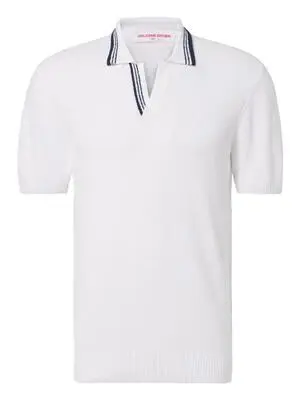 Orlebar Brown Horton Cotton-blend Bouclé Polo Shirt - White